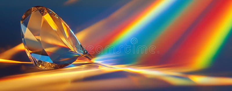 Cristal Refracting Light, Colors, Drawing Sketch Hyper Realistic Stock ...