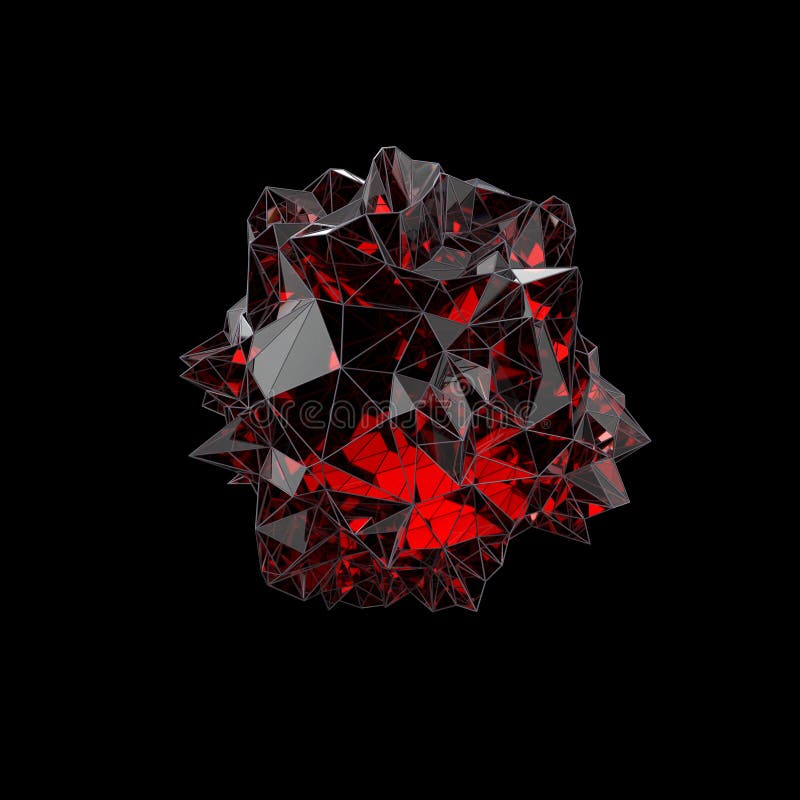 Cristal Rouge, Illustration 3d Illustration Stock - Illustration du ...
