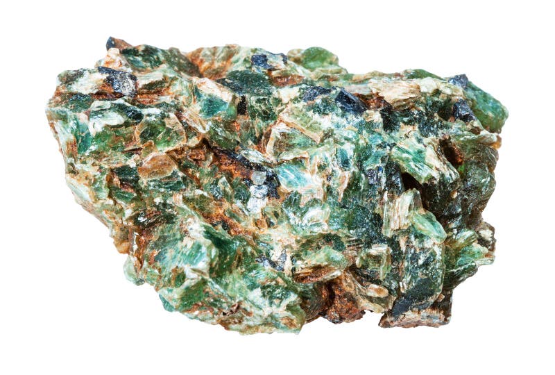 Cristales Verdes Del Berilo En Roca Cruda En Negro Imagen de archivo ...