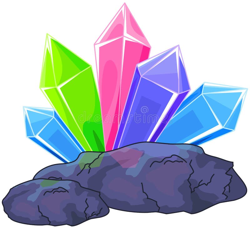 Insieme Dell'illustrazione Dell'icona Di Crystal Magic Hand Drawn ...