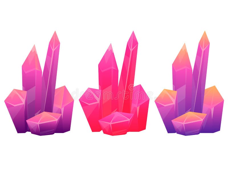 Cristaux magiques illustration de vecteur. Illustration du dessin ...