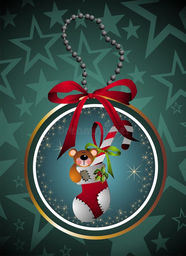 Cristmas Background with Bear Stock Vector - Illustration of cold ...