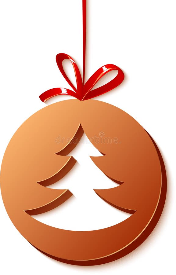 Cristmas Chocolate Ball with Tree Stock Vector - Illustration of ...