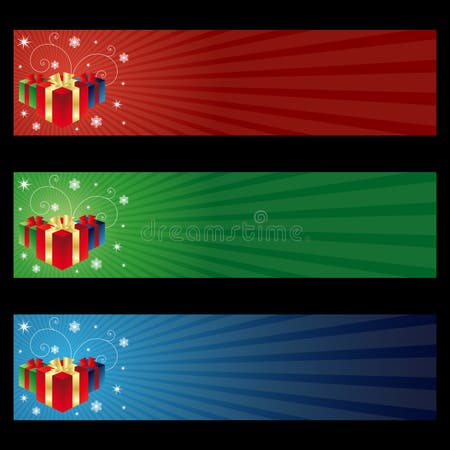 Cristmas gift banners stock vector. Illustration of gold - 17070109