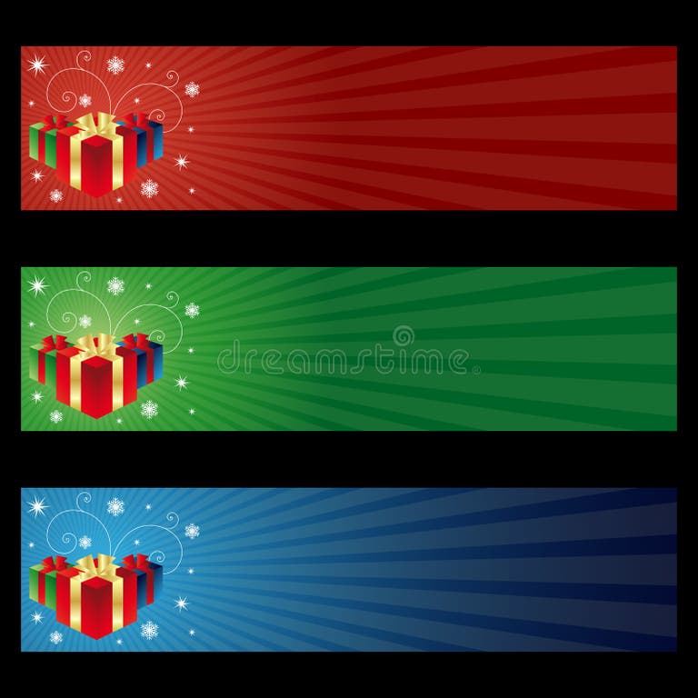 Cristmas gift banners stock vector. Illustration of gold - 17070109