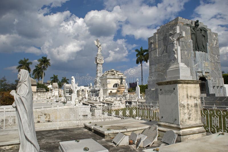 Cristobal Colon Cemetery, Havana, Cuba Editorial Stock Photo - Image of ...