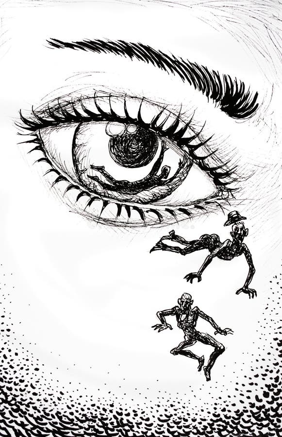 Critic Eye, Black and White Illustration Stock Illustration ...