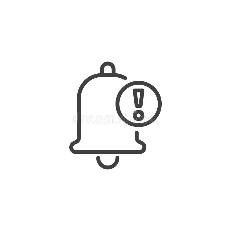 Critical Alert line icon stock illustration. Illustration of symbol ...