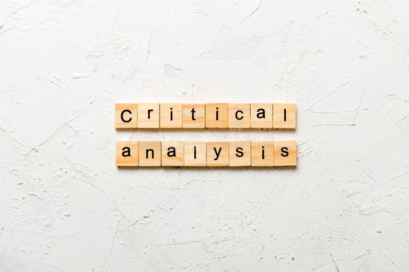 Critical Analysis Content Word Written Wood Block Text Table Concept ...