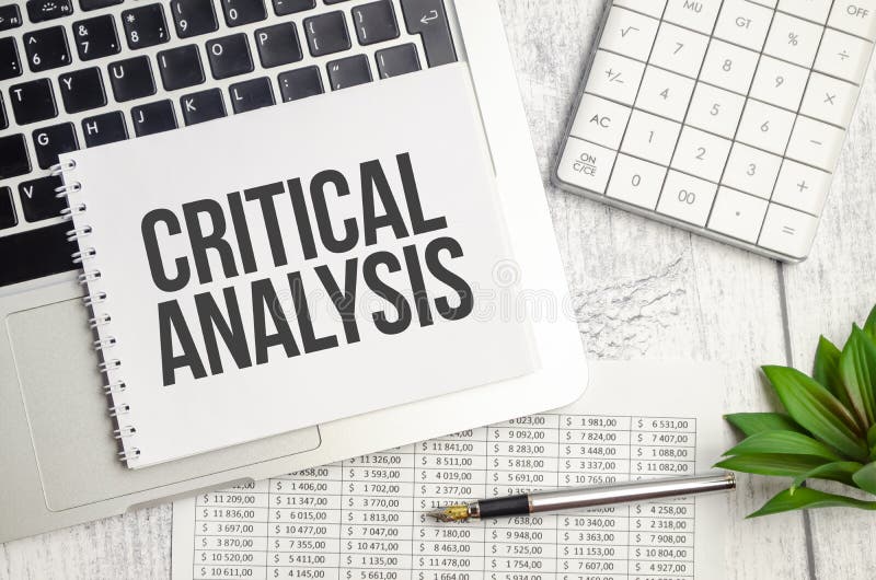 CRITICAL ANALYSIS Text and Notepad with Pen, Charts and Calculator ...