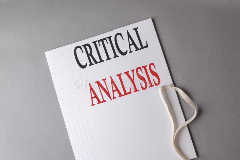 CRITICAL ANALYSIS Text on White Folder on Grey Background Stock Photo ...