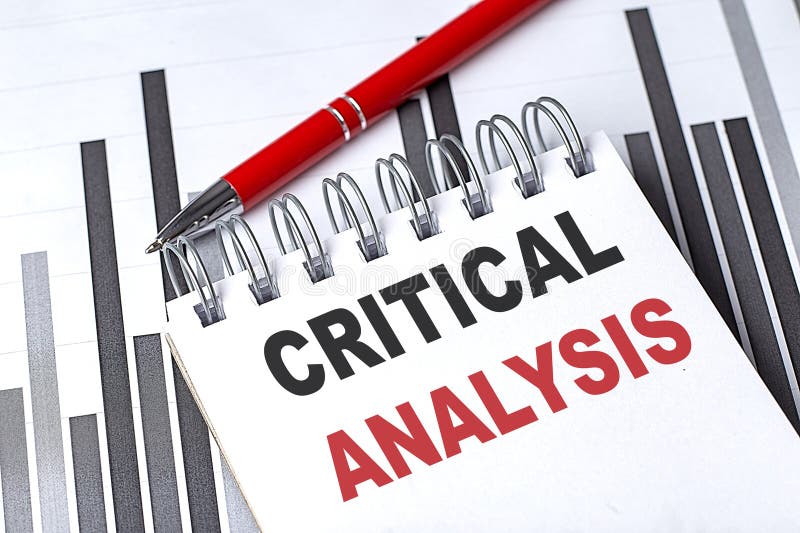 CRITICAL ANALYSIS Text Written on Notebook with Pen on Chart Stock ...