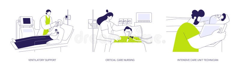 Critical Care Medicine Abstract Concept Vector Illustrations. Stock ...