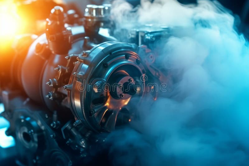 Critical Condition: Close-Up of Overheating Car Engine (AI Generated ...