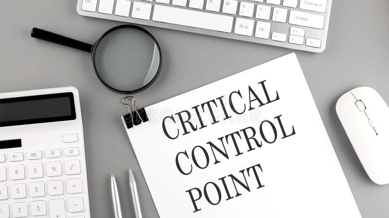 CRITICAL CONTROL POINT Text on Paper with Chart and Keyboard, Business ...