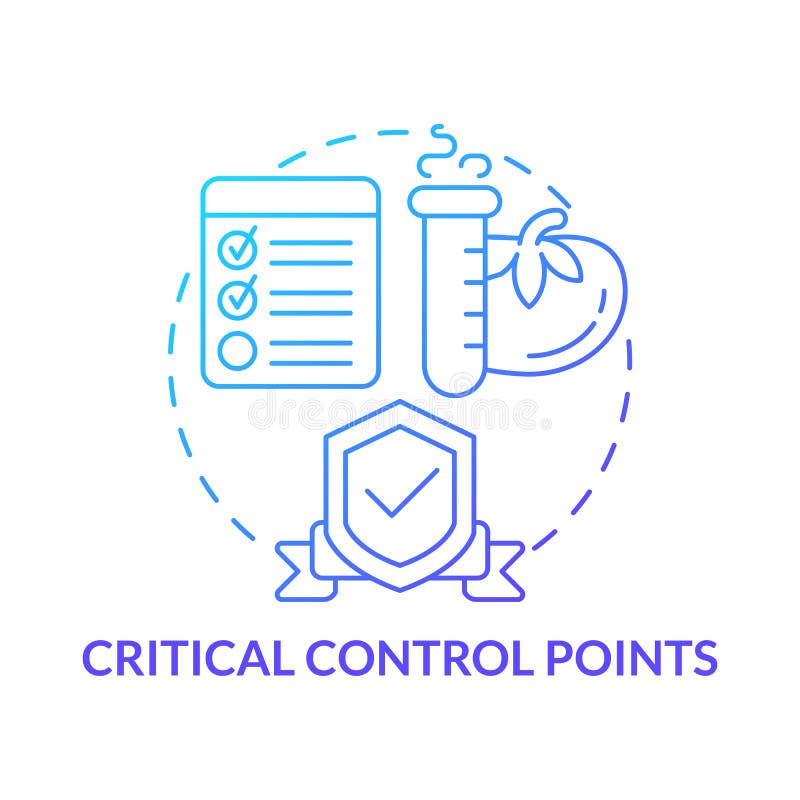 Critical Control Points Blue Gradient Concept Icon Stock Vector ...