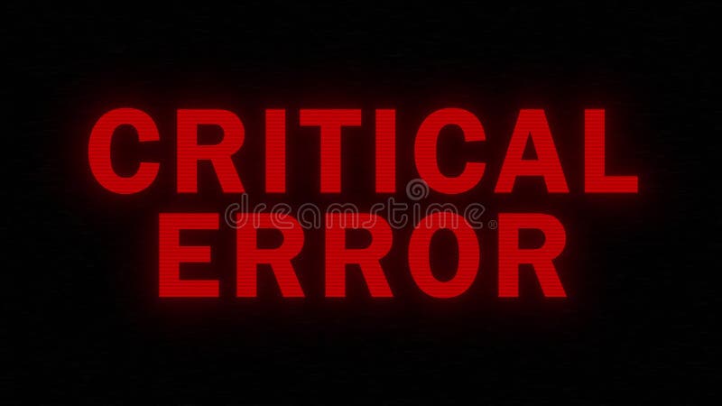 CRITICAL ERROR Glitch Banner. Glitch Effect CRITICAL ERROR Stock Video ...