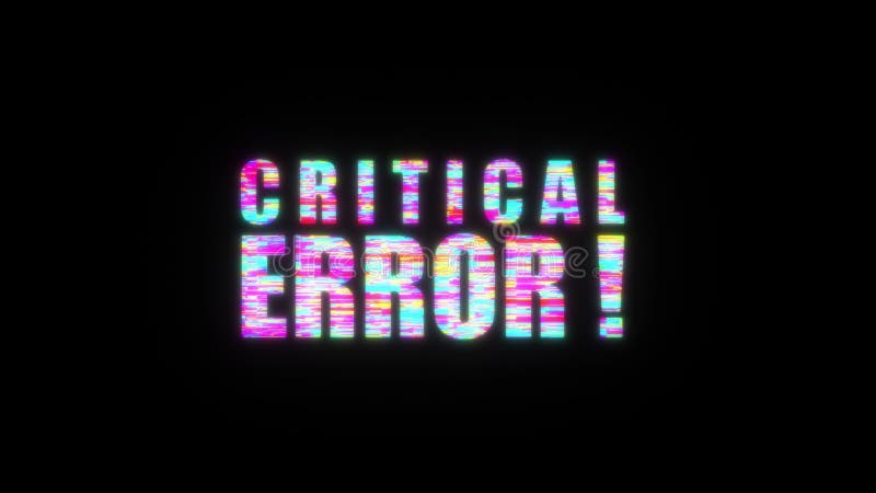 System Error Glitch Neon Blue Text Effect Background Stock Footage ...