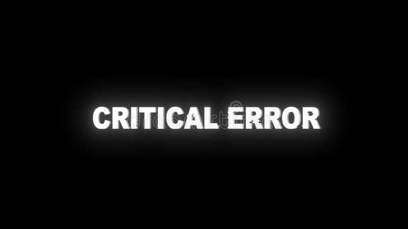 CRITICAL ERROR Glitch Notification. Stock Footage - Video of interface ...