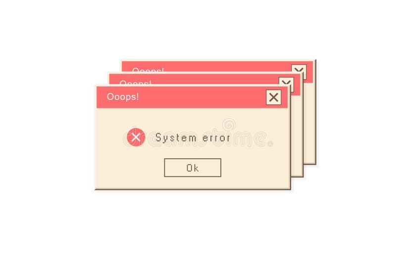 Critical Error Message Retro Operating System Window With System Message And Alert About