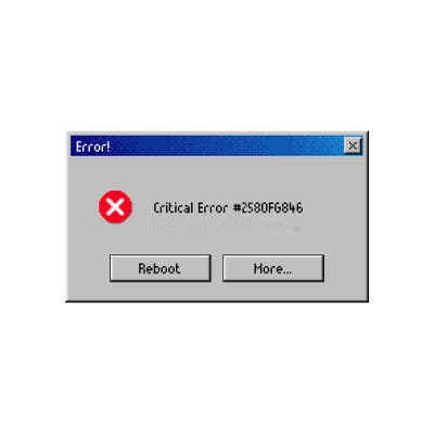 Critical Error Message Window, PC Popup Warning Stock Vector - Illustration of website, error ...