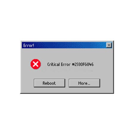 Critical Error Message Window, PC Popup Warning Stock Vector - Illustration of website, error ...