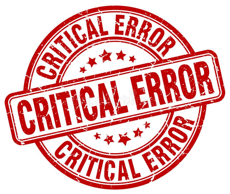 Critical error ribbon. stock vector. Illustration of isolated - 191268237