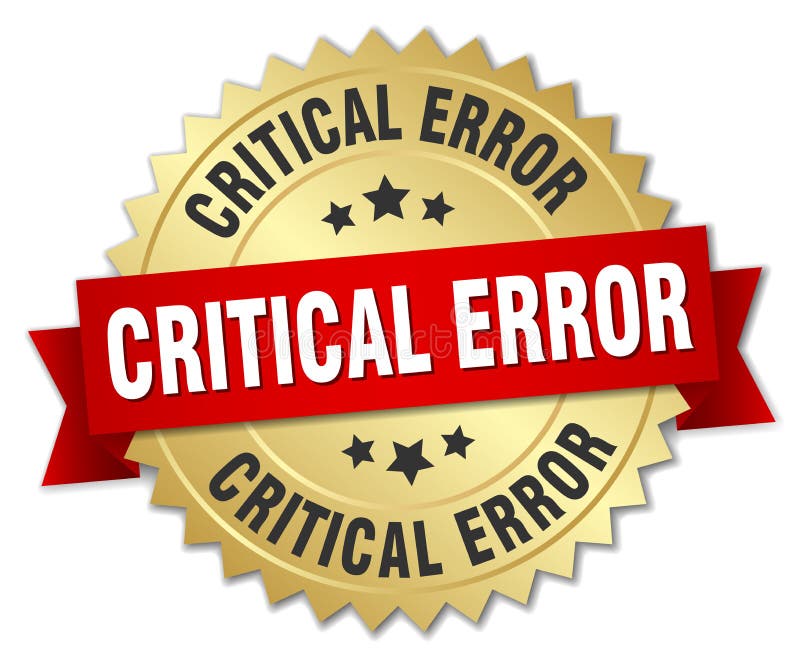 Critical Badge Isolated on White Background. Stock Vector ...