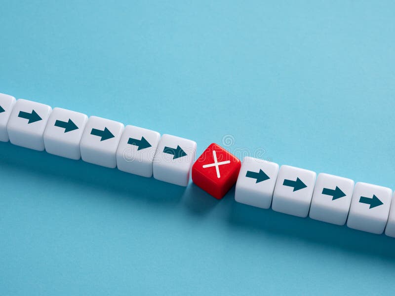 Critical Error that Stops the Chain of Process Stock Photo - Image of ...