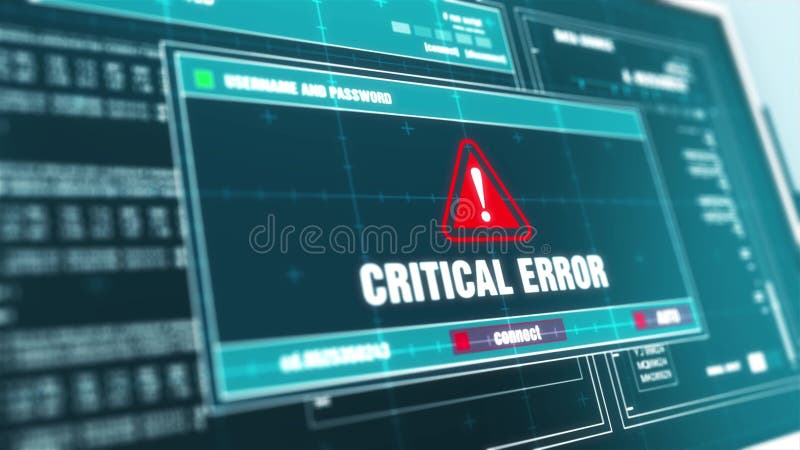 Critical Error Warning System Security Alert Error Message on Computer ... Critical Error Warning System Security Alert Error Message on Computer ...
