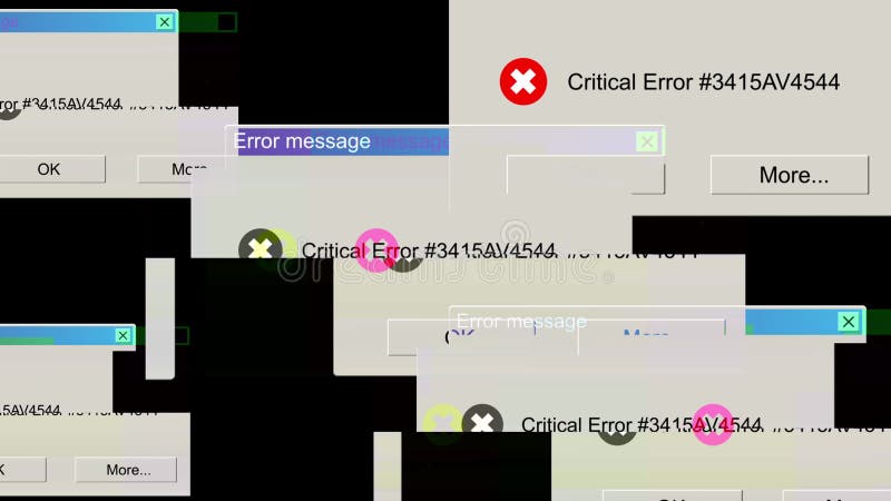 Critical Errors glitch stock footage. Video of critical - 298322912