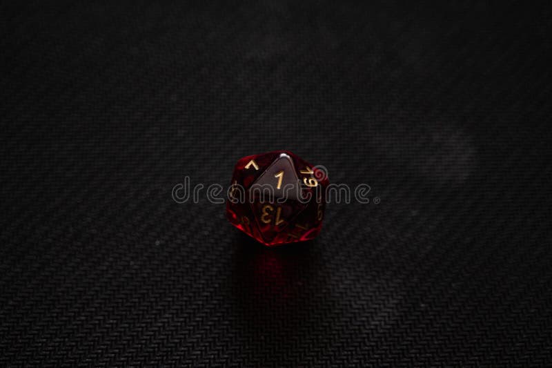 Critical Failure: Red D20 Dice Showing a 1 Stock Image - Image of ...