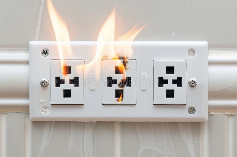 Critical Fire Hazard Overheated Electrical Socket on Wall Demands ...