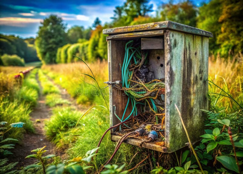 Rural Telephone Junction Box Damage Causes Internet Outage Urgent ...