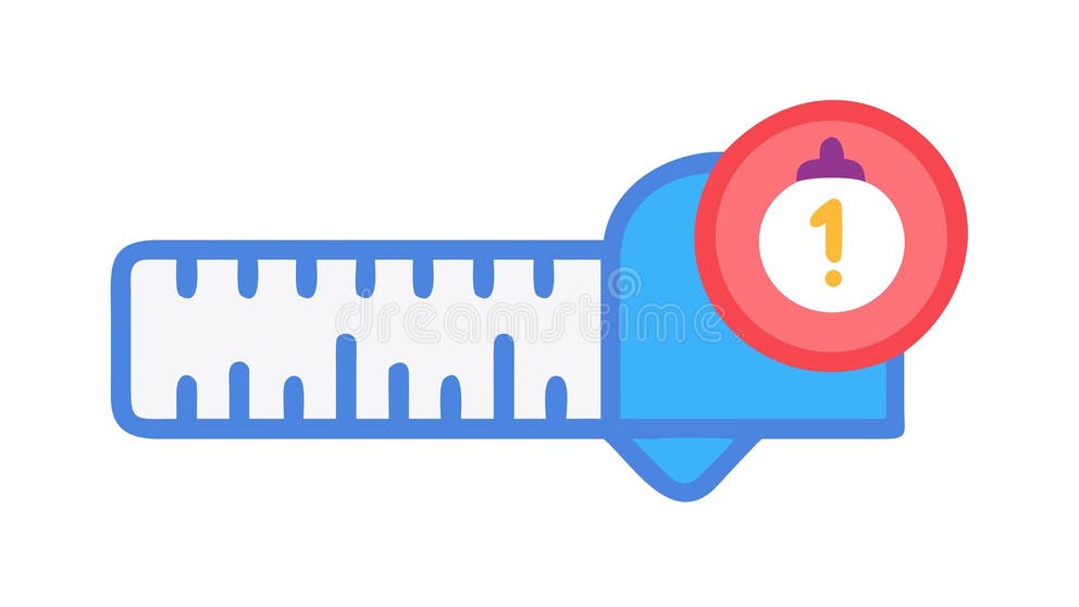 Critical Measurement Alert: Ruler Warning Icon, Vector Design ...