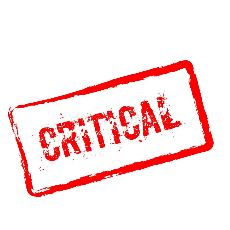 Critical rubber stamp stock vector. Illustration of disapprove - 98853886