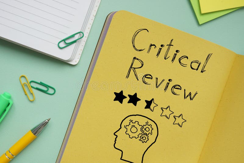 Critical Review is Shown Using the Text Stock Image - Image of support ...