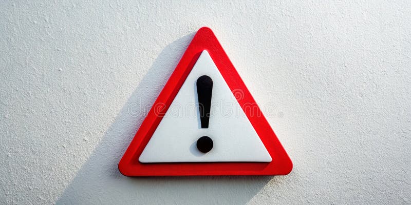 Critical Safety Alert Red Triangle Warning Sign with Exclamation Mark ...