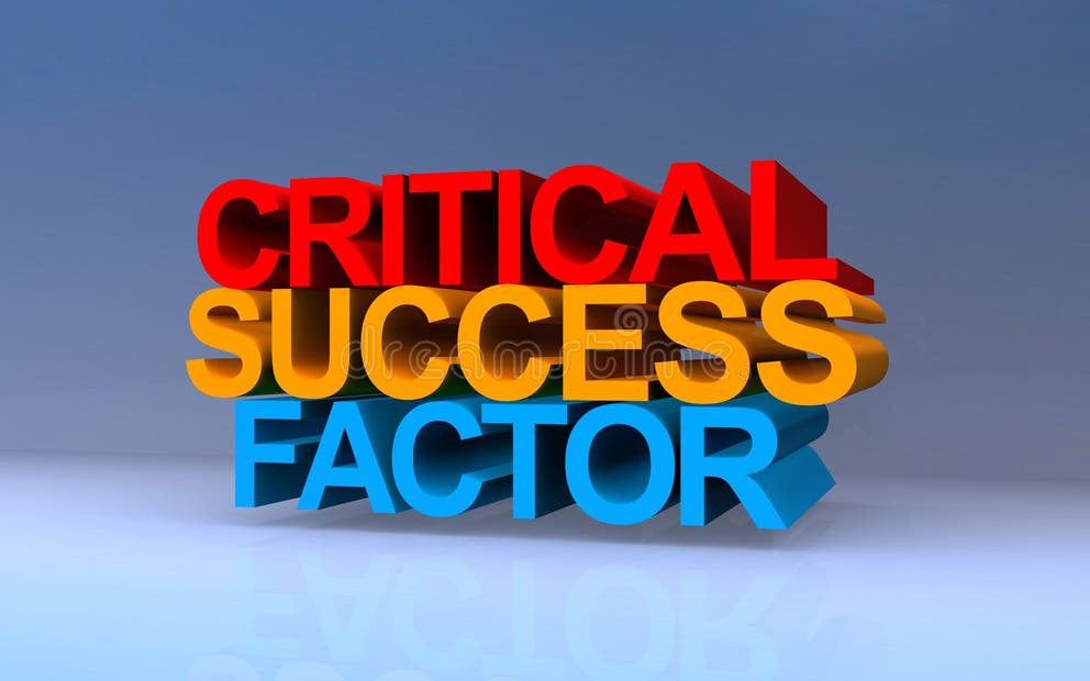 Critical Success Factor on Blue Stock Illustration - Illustration of ...