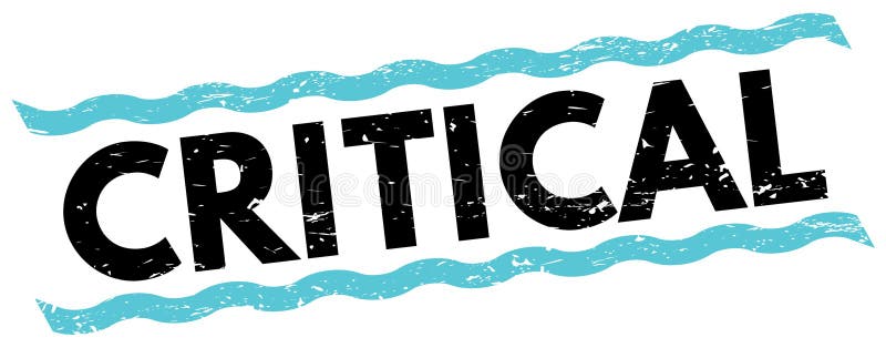 CRITICAL Text on Blue-black Lines Stamp Sign Stock Illustration ...