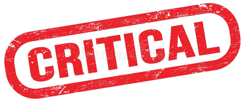 CRITICAL, Text Written on Red Stamp Sign Stock Illustration ...