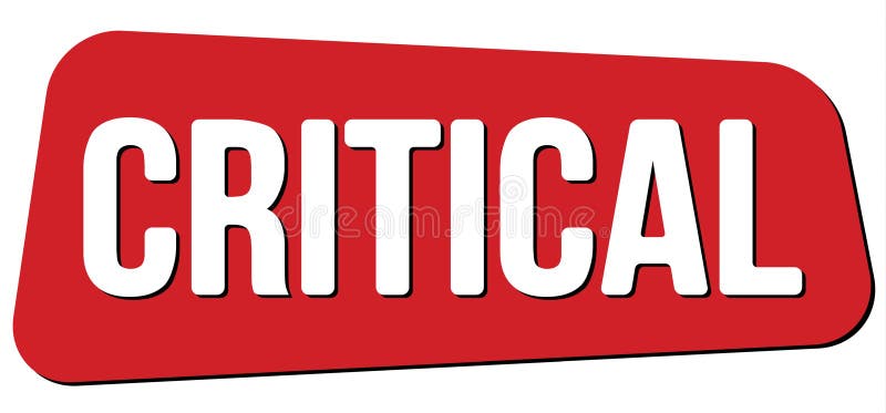 CRITICAL Text on Red Trapeze Stamp Sign Stock Illustration ...