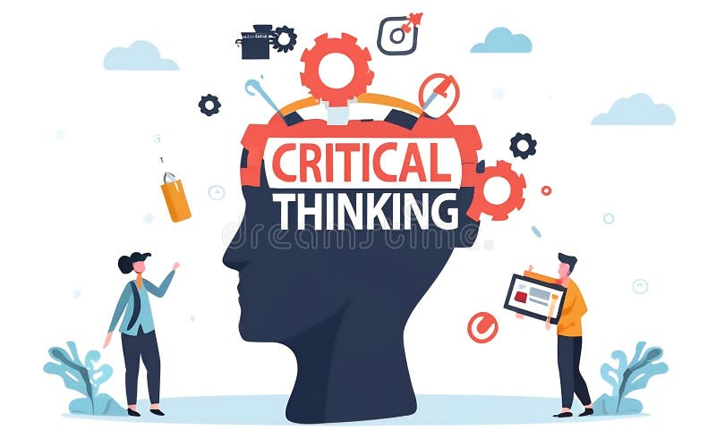 An Illustration of the Term Critical Thinking Stock Illustration ...