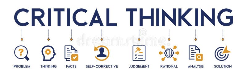 Critical Thinking Banner Web Icon Vector Illustration Concept for the ...
