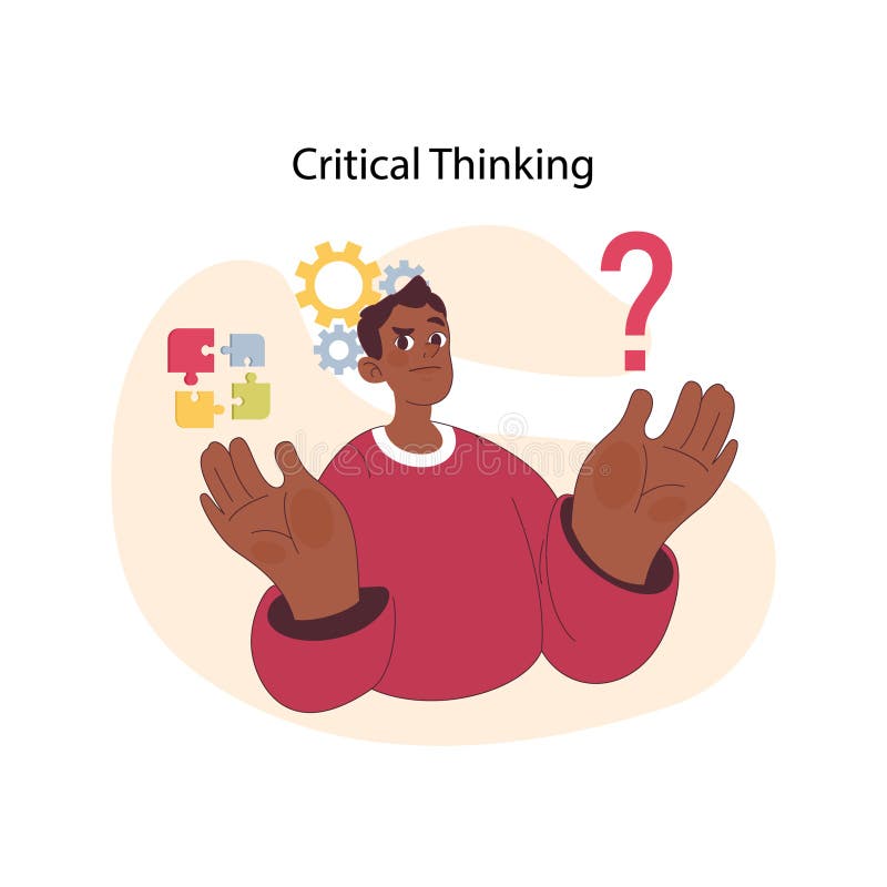 Critical Thinking Concept. Flat Vector Illustration Stock Vector ...