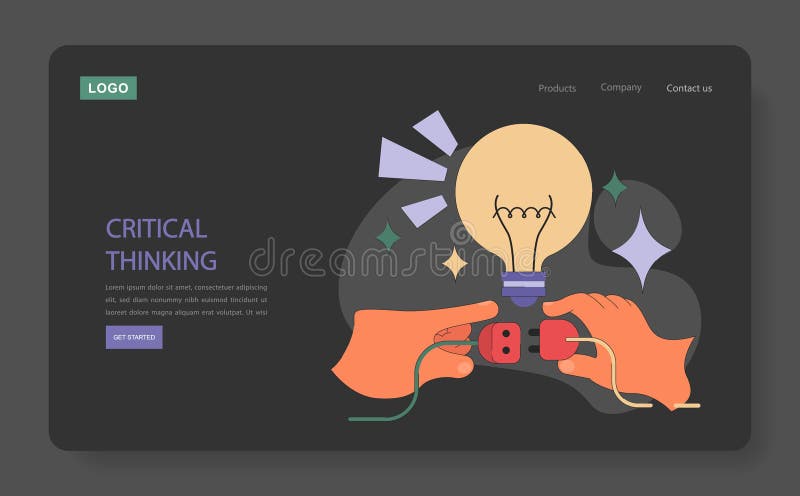 Critical Thinking concept. stock vector. Illustration of hands - 311456529