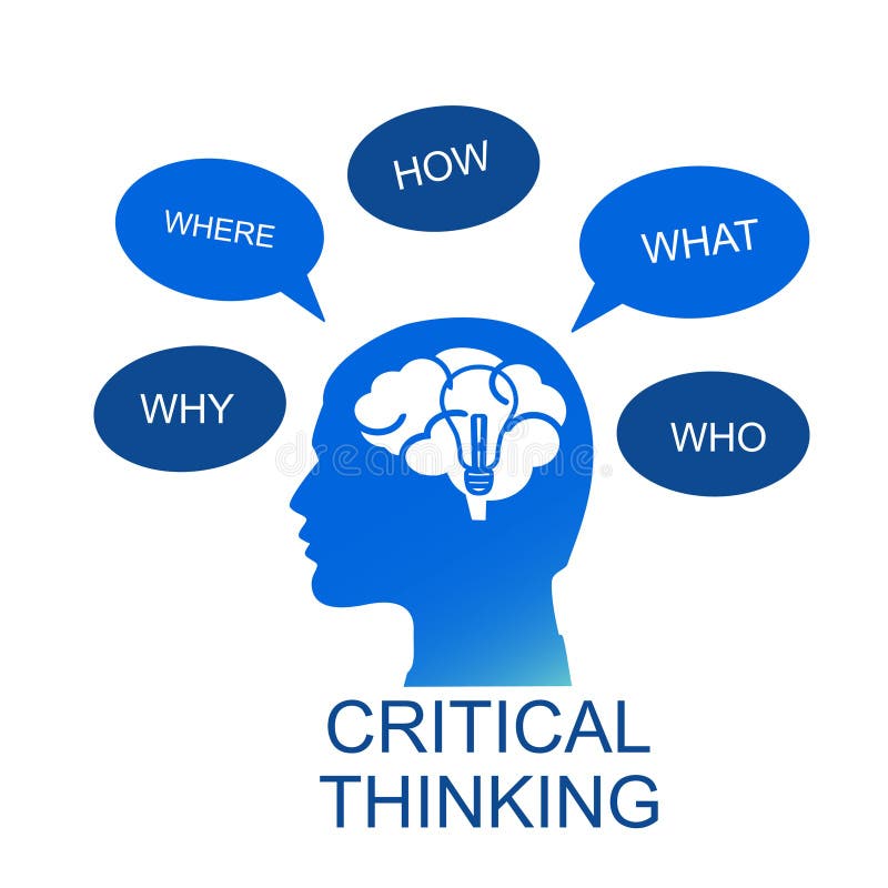 Critical Thinking Concept. Profile of the Head Stock Vector ...