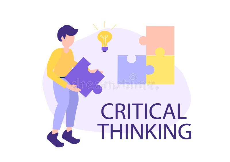 Critical Thinking Concept, Search for Ideas, Vector Illustration Stock ...