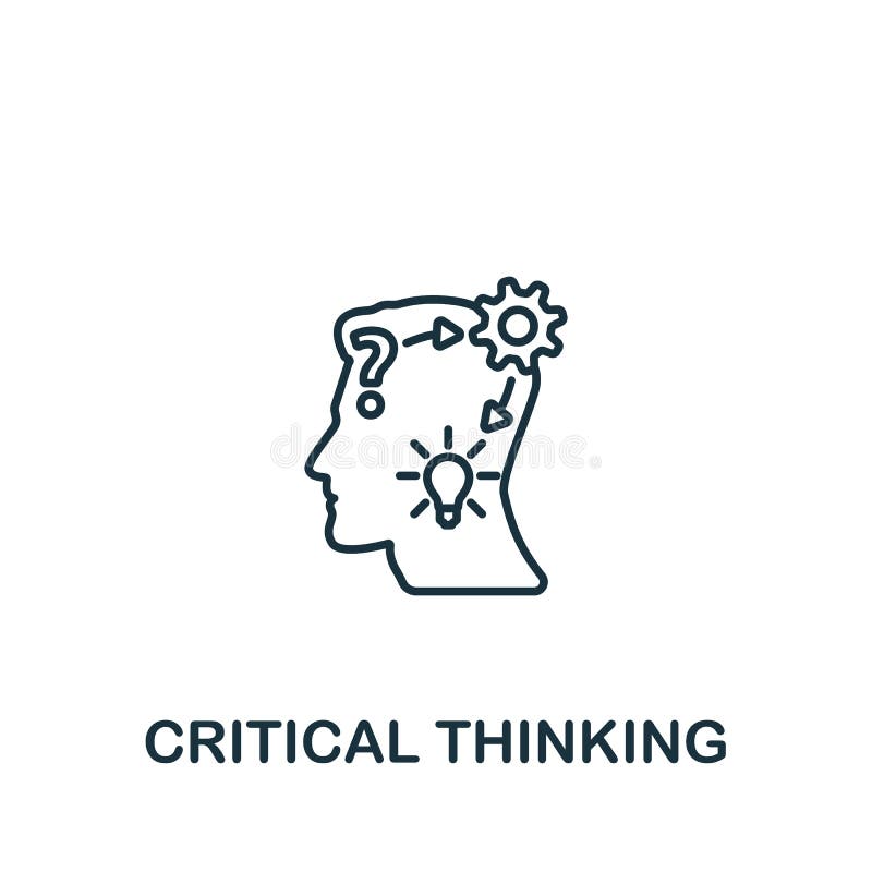 Critical Thinking Icon. Line Simple Personality Icon for Templates, Web ...