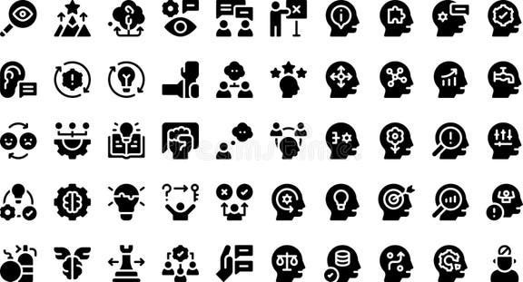 Critical Thinking Icons High-Quality Vector Icons Collection with ...